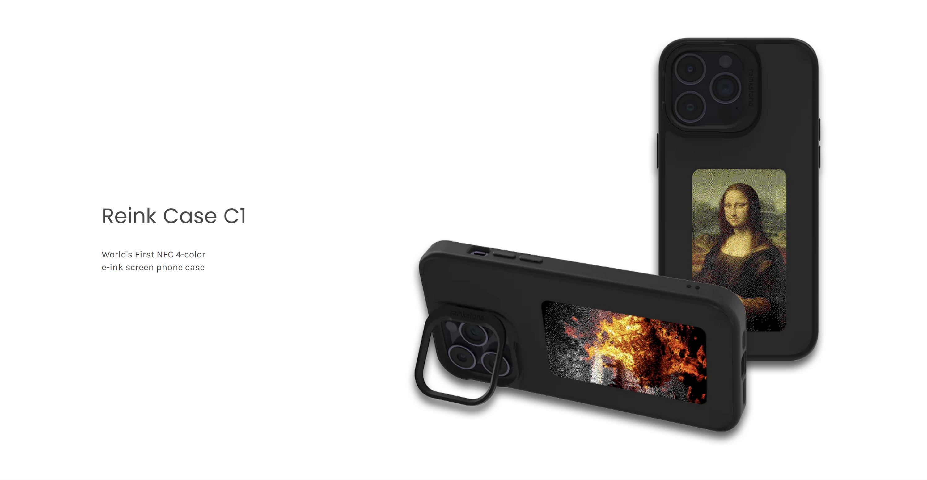 E-Ink新品：Reinkstone推出全新升級款Reink Case C1四色智能E-Ink屏手機殼 – E-Reader Pro