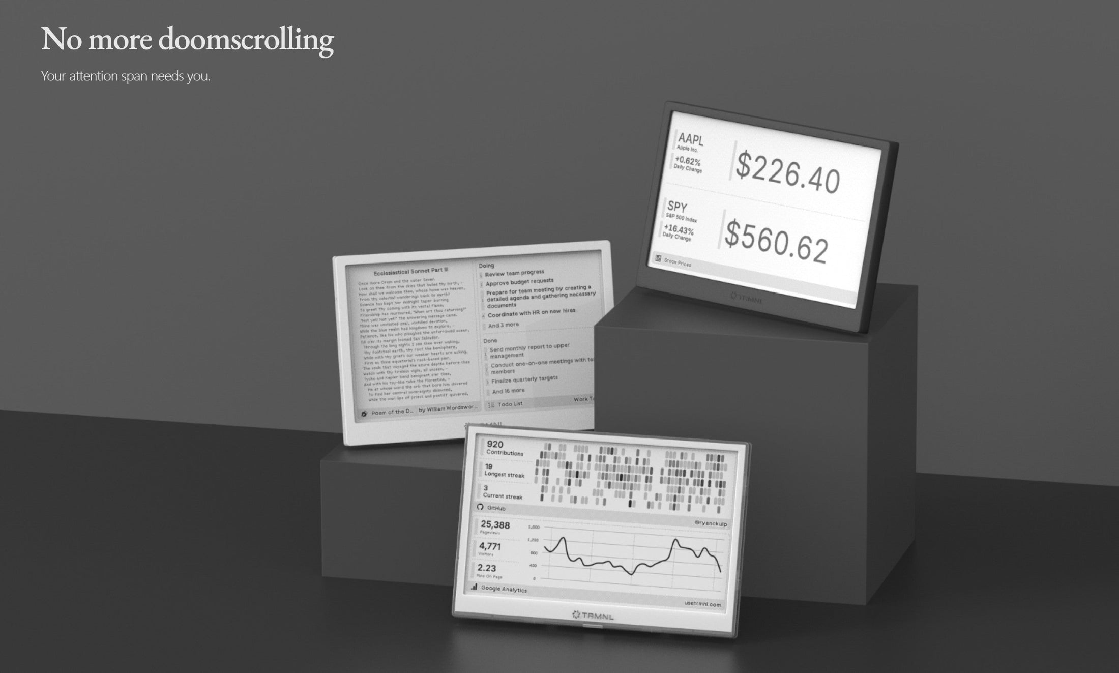 E-Ink new product: TRMNL E-Ink smart display, an electronic paper comp ...